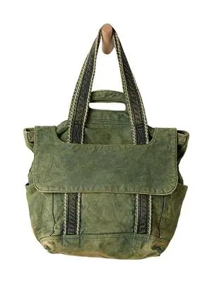 Free People Cordes Canvas Tote - Olive