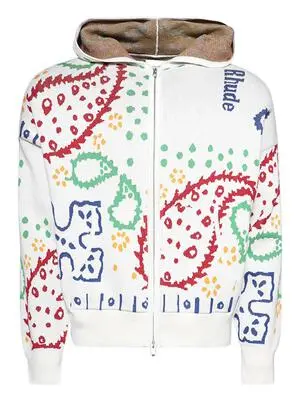 Rhude Bandana Knit Zip Sweater - Multi