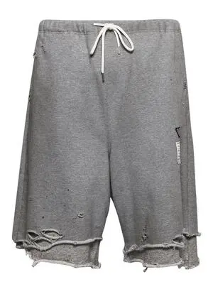 Mihara Yasuhiro Layered Cotton Shorts Grey