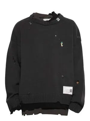 Mihara Yasuhiro Layered Knit Pullover - Black