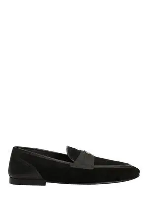Dolce & Gabbana Leather Slippers - Black