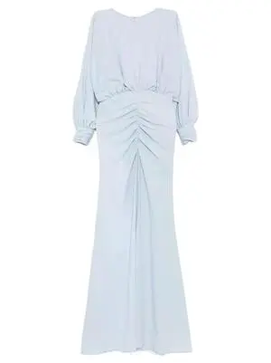 Amsale Pebbled-texture Dress - Blue