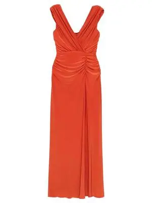 Amsale Satin Jersey Dress - Orange