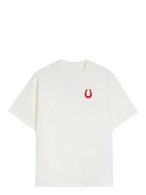 JIL SANDER Crew-neck T-shirt With Embroidered Detail - Neutrals