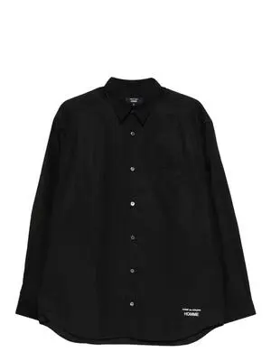 Comme Des Garçons Collor Cotton Shirt Black