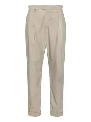 PT TORINO Mid-rise Chino Trousers With Feather Charm - Neutrals