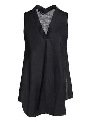 Emporio Armani Woven Sleeveless Top - Blue