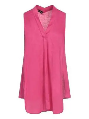 Emporio Armani Woven Sleeveless Top - Fuchsia