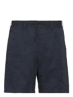 Emporio Armani Linen And Cotton Shorts - Blue