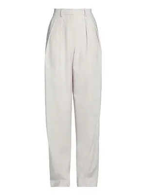 Theory Wide-leg Pants With Belt Loops - Light Grey