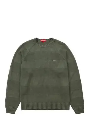 Supreme Small Box Stripe Sweater Light Olive