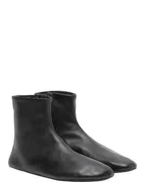 THE ROW Stella Shearling-lined Leather Ankle Boots - Black