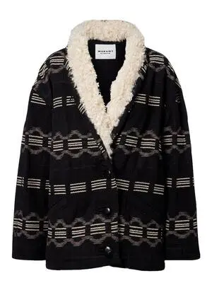 MARANT ETOILE Qayla Cotton-blend Jacquard Jacket - Black