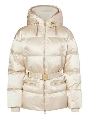 Bogner Lyra Belted Down Ski Jacket - Beige