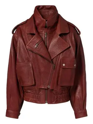Isabel Marant Étoile Aneli Leather Bomber Jacket - Brown