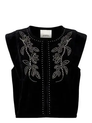 Isabel Marant Poppy Embellished Vest - Black