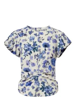 ISABEL MARANT Tullya Floral Silk-blend T-shirt