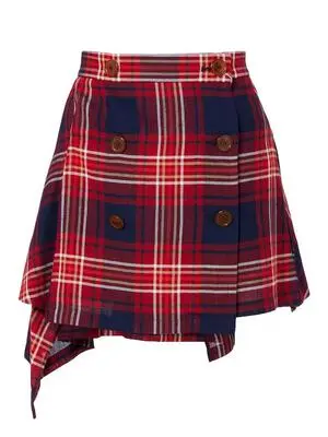 VIVIENNE WESTWOOD Plaid Asymmetric Miniskirt - Multicoloured
