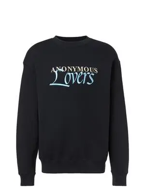 JW Anderson Anonymous Lovers Embroidered Sweatshirt - Black