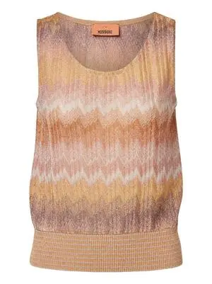 Missoni Zig Zag Lamé Top - Gold