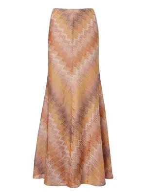 Missoni Zig-zag Lamé Maxi Skirt - Gold