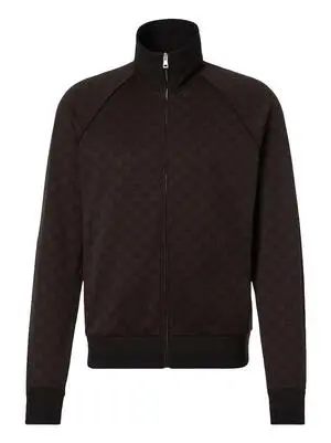Gucci Gg Jacquard Track Jacket - Brown