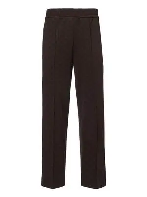 Gucci Gg Jacquard Track Pants - Brown