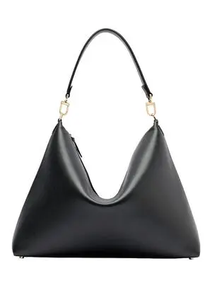 TOTEME Bevel Leather Shoulder Bag Black