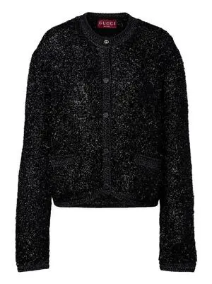Gucci Tinsel Cardigan - Black