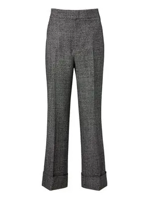 Gucci High-rise Wool Straight Pants - Grey