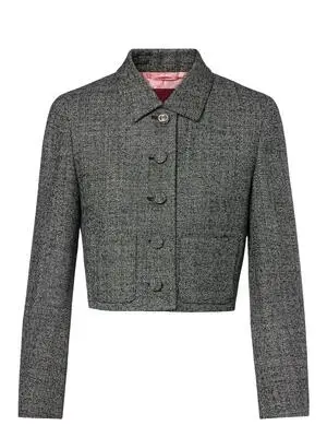 Gucci Cropped Wool Jacket - Grey