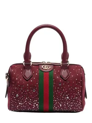 Gucci Ophidia Small Embellished Canvas Tote Bag - Red