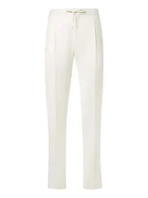 LARDINI Virgin Wool Tapered Trousers - White