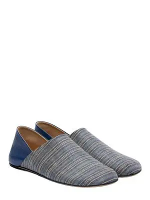 JW Anderson Leather-trimmed Slip-on Shoes - Blue