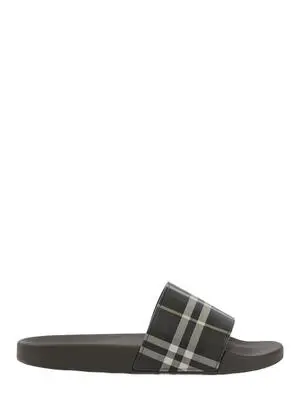 Burberry Slides - Made In Italy Grey