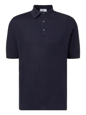 LARDINI Cotton Piqué Polo Shirt - Blue