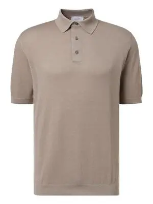 LARDINI Cotton Piqué Polo Shirt - Beige