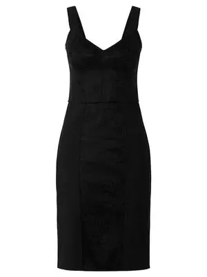 Dolce & Gabbana Lace-paneled Jersey Midi Dress - Black