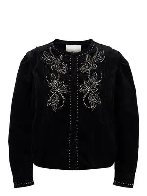 Isabel Marant Étoile Pietra Embellished Cotton Jacket - Black