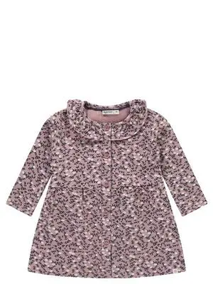 BABYFACE Allover Floral Print Long Sleeve Dress - Rosewood