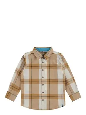 STAINS AND STORIES BY BABYFACE Check Pattern Button Up Shirt - Curry