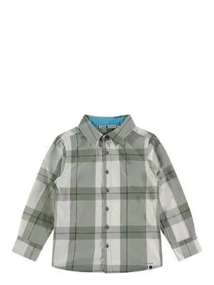 STAINS AND STORIES BY BABYFACE Check Pattern Button Up Shirt - Light Army