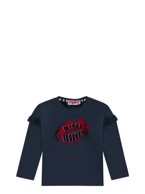 STAINS AND STORIES BY BABYFACE Disco Fever Long-sleeve Sweatshirt - Indigo