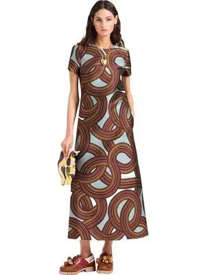 LA DOUBLEJ La DoubleJ Montecarlo Jacquard Swing Maxi Dress