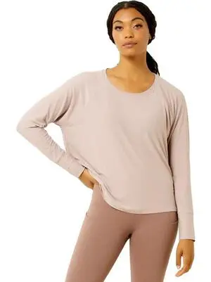 SINGLE STITCH Featherweight Long Sleeve Top - Ash Rose