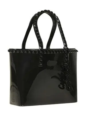 Carmen Sol Seba Mid Tote With Jumbo Studs Black