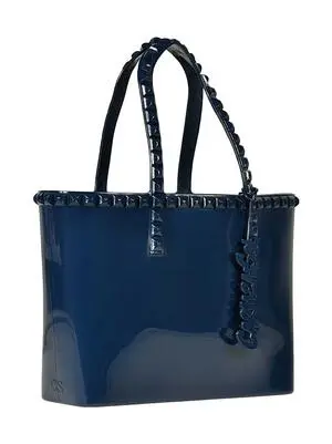 Carmen Sol Seba Mid Tote With Jumbo Studs Navy Blue