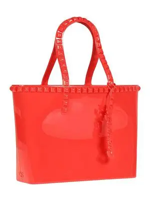 Carmen Sol Seba Mid Tote With Jumbo Studs Red