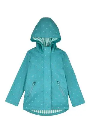 MEMOI Lined Raincoat With Self-Storage Pouch