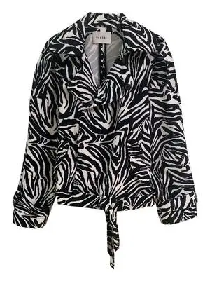 Baacal Marlo Short Moto Trench Coat - Zebra